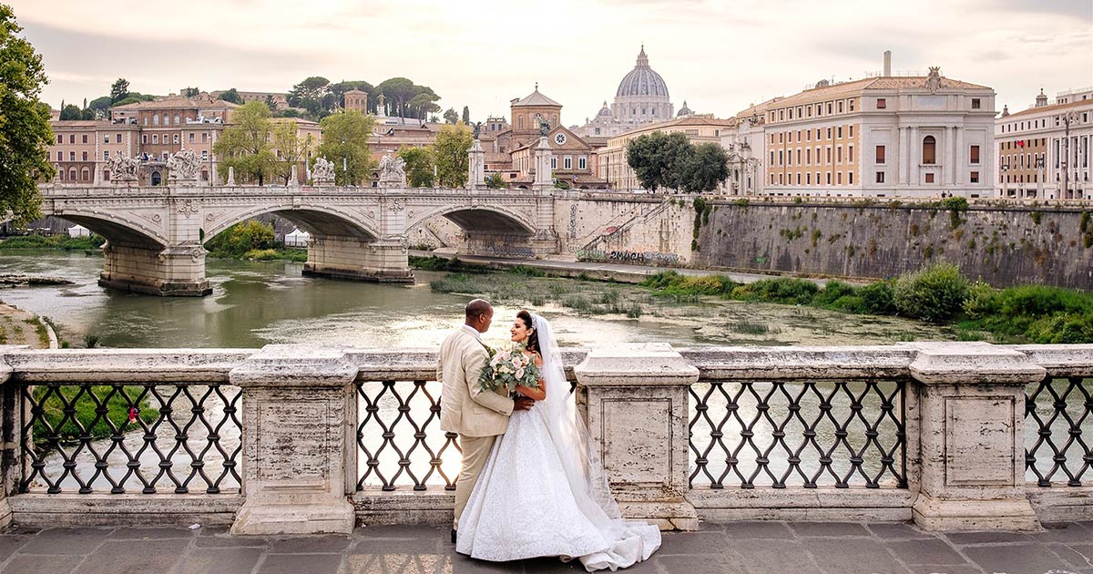 Villa Miani | intimate wedding at Villa Miani in Rome
